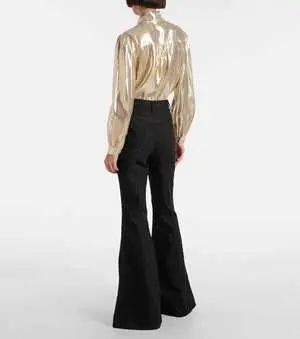 SELF-PORTRAIT High-rise Flared Jeans