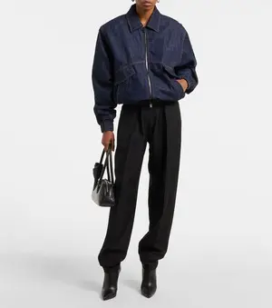 Magda Butrym Oversized Denim Bomber Jacket