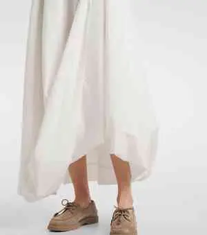 Brunello Cucinelli Cotton-blend Maxi Skirt