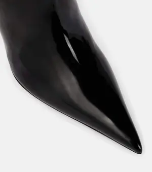 Amina Muaddi Barbara 90 Patent Leather Knee-high Boots