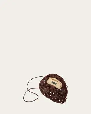 LOEFFLER RANDALL Bailey Studded Leather Clutch Bag