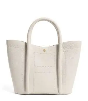 Harrods Pebbled Leather Rope Tote Bag