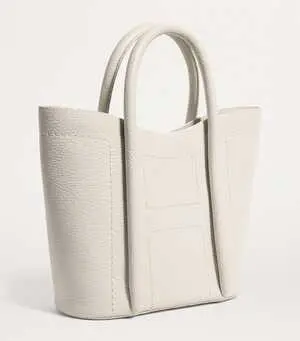 Harrods Pebbled Leather Rope Tote Bag
