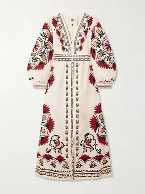 Farm Rio Cream Cashew Mandala Mini Dress - Cashew Mandala Cream |  Editorialist