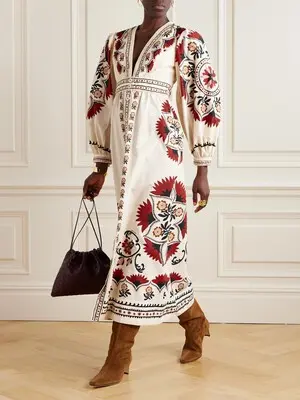 Farm Rio Cashew Mandala Floral-print Maxi Dress - Neutrals
