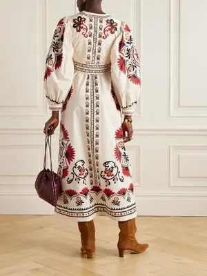 Farm Rio Cashew Mandala Floral-print Maxi Dress - Neutrals