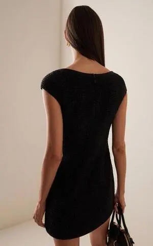 Miu Miu Lamé-bouclé Tweed Mini Dress