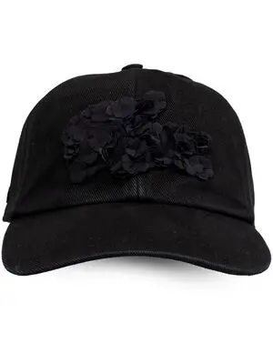 Lacoste X Lemarié Floral-appliqué Cap - Black