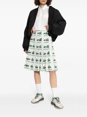 Lacoste Embroidered Pleated Skirt