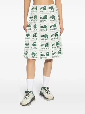 Lacoste Embroidered Pleated Skirt