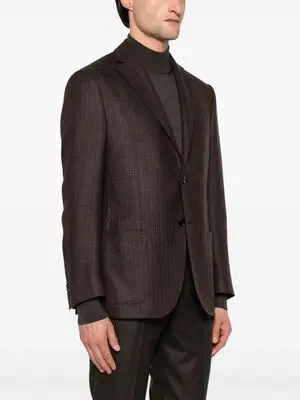 Corneliani Single-breasted Blazer - Brown