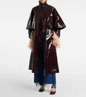 Chloé Caped Coated Cotton Coat