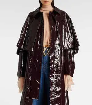 Chloé Caped Coated Cotton Coat