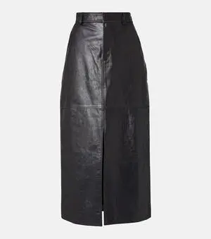 SELF-PORTRAIT Leather Pencil Skirt