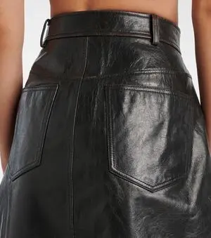 SELF-PORTRAIT Leather Pencil Skirt