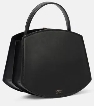 Savette Florence Leather Tote Bag - Black
