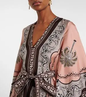 La DoubleJ Magnifico Printed Silk Twill Minidress - Multicoloured
