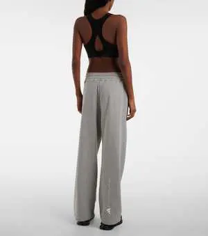 Adidas By Stella McCartney Cotton Wide-leg Sweatpants - Grey