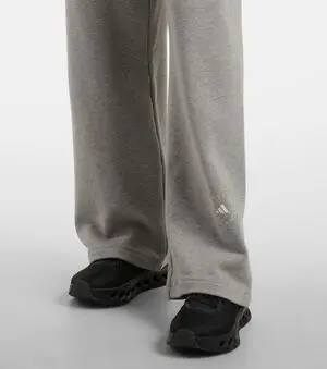 Adidas By Stella McCartney Cotton Wide-leg Sweatpants - Grey