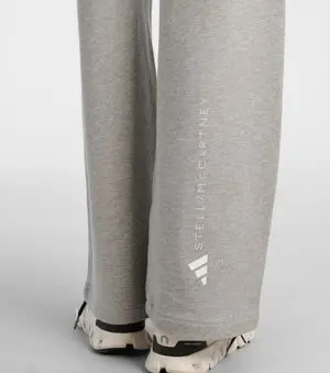 Adidas By Stella McCartney Cotton Wide-leg Sweatpants - Grey