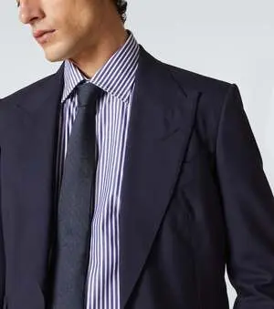Zegna Striped Cotton Shirt - Blue
