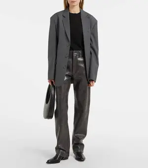 AGOLDE Kelly High-rise Straight Leather Pants