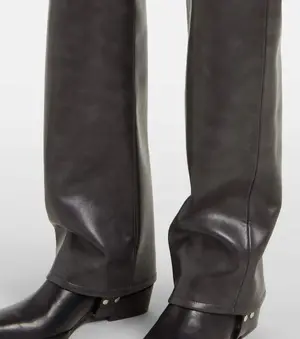 AGOLDE Kelly High-rise Straight Leather Pants