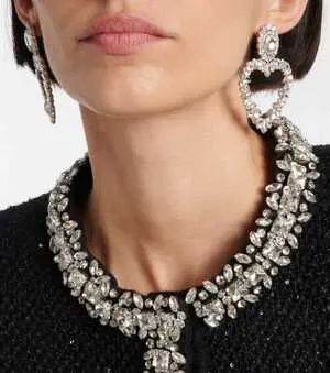SELF-PORTRAIT Crystal-embellished Earrings
