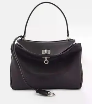 Balenciaga Rodeo Small Leather Tote Bag - Black