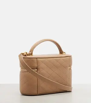 Saint Laurent Gaby Quilted Leather Vanity Bag - Brown