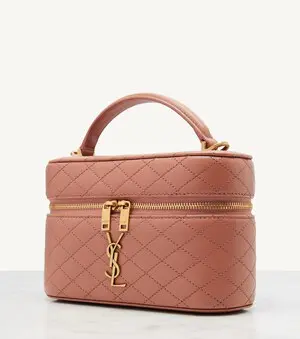 Saint Laurent Gaby Quilted Leather Vanity Bag - Pink