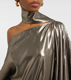 TALLER MARMO Taylor Seventies Silk-blend Lamé Kaftan