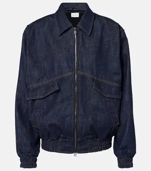 Magda Butrym Oversized Denim Bomber Jacket - Blue