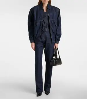 Magda Butrym Oversized Denim Bomber Jacket