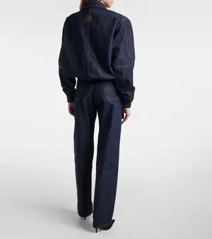 Magda Butrym Oversized Denim Bomber Jacket