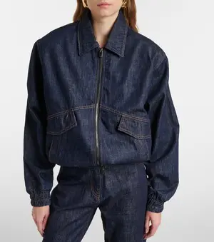 Magda Butrym Oversized Denim Bomber Jacket
