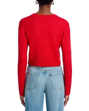 Cinq À Sept Cropped Crewneck Sweater