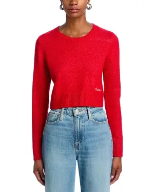 Cinq À Sept Cropped Crewneck Sweater