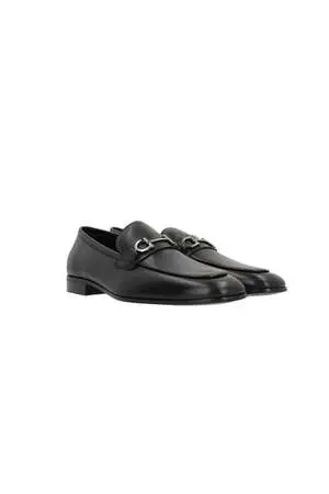 FERRAGAMO Gancini Loafers - Black
