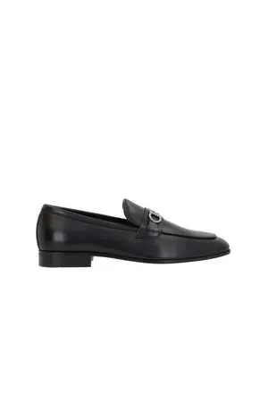 FERRAGAMO Gancini Loafers - Black