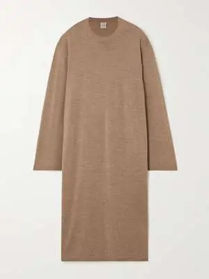 TOTEME Wool Midi Dress - Camel