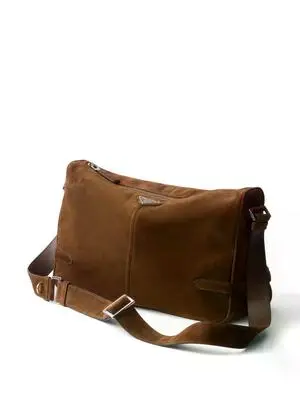 Prada Suede Shoulder Bag - Brown