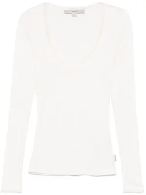 Remain Birger Christensen Long-sleeve Jersey Top - White
