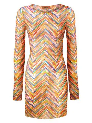 Missoni Printed Mini Dress - Orange