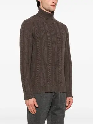 Corneliani Turtleneck Sweater - Brown