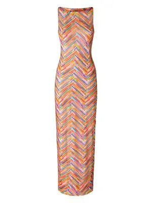 Crewneck Printed Maxi Dresses
