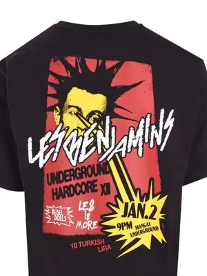 LES BENJAMINS Graphic-print T-shirt - Black