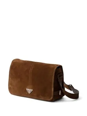 Prada Suede Shoulder Bag - Brown