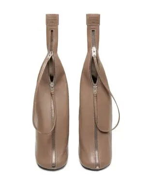 Acne Studios 100mm Leather Zip Pumps