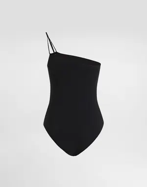 Dolce & Gabbana One-shoulder One-piece Swimsuit - Black